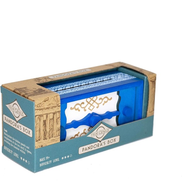 True Genius | Toys | Pandoras Box Puzzle Solid Wood Brain Teaser That ...